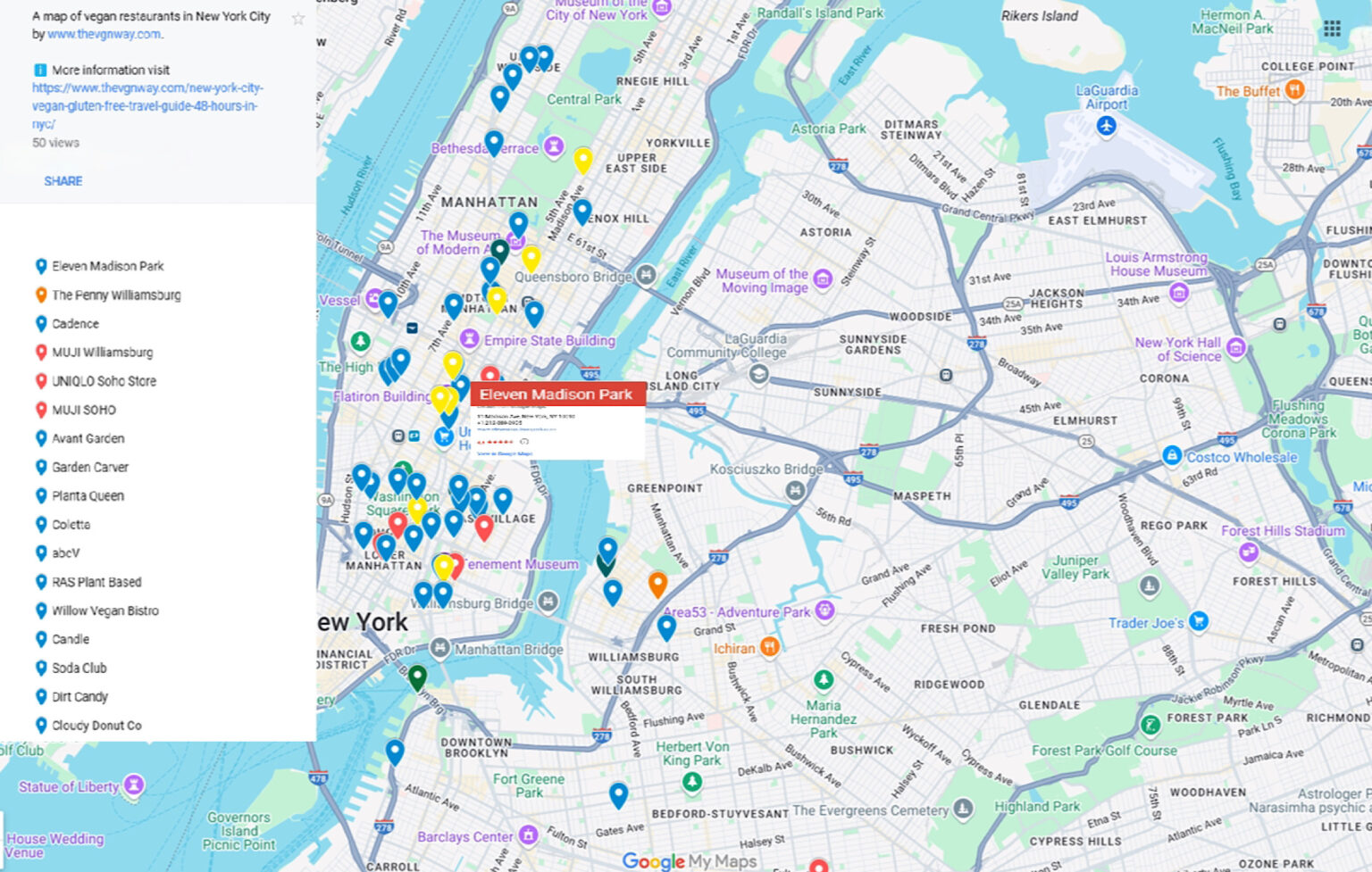 List of New York Vegan Restaurants And Map - Revised 2025 - The VGN Way